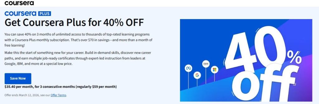 Coursera Military Discount (2025) – Get 40% OFF